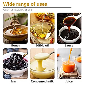 Qinsihwn 16 Pack 8oz Clear Plastic Honey Bottles,Squeeze Honey Container Refillable Food Grade Honey Jar with Leak Proof Flip-top Lid,Squeeze Honey Bottle for Storing and Dispensing