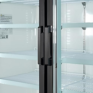 KoolMore - MDR-3GD Koolmore 78 1/4" Commercial Glass 3 Door Display Refrigerator Merchandiser - Upright Beverage Cooler with LED Lighting - 53 Cu. Ft. Black