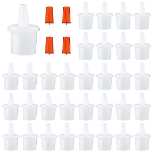 44 Pieces Eyelash Glue Replacement Eyelash Glue Bottle Nozzle Caps Lash Bottle Plug Mouth Tips Eyelash Glue Bottle Plug Glue Bottle Pins Blocking Needle for Home Salon Eyelash Extensions Tools