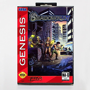 Kruti Shadowrun Game Cartridge 16 bit MD Game Card With Retail Box For Sega Mega Drive For Genesis