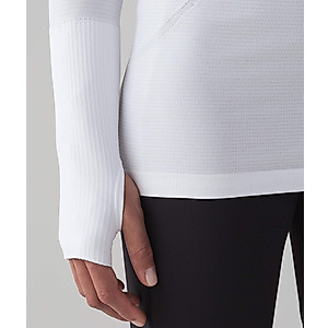 Lululemon Swiftly Tech Long Sleeve Crew (Heathered White, 10)