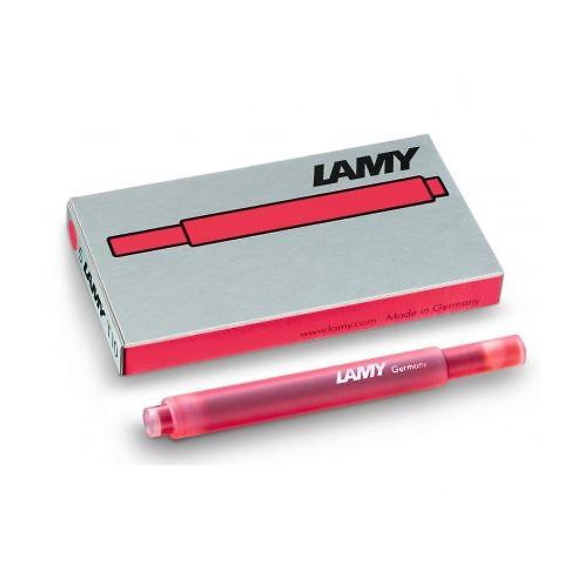 Lamy Neon Coral Ink Cartridges Pkg 5