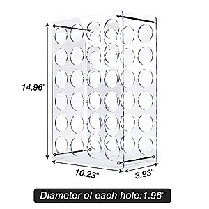 DROLE Vinyl Roll Storage Rack 24 Holes Vinyl Roll Holders for Craft Room Organizers and Storage 1.96" Holes