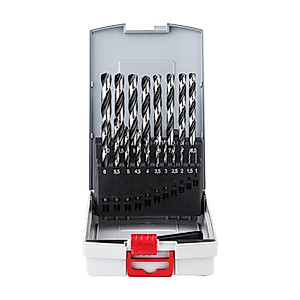 Bosch Professional 2608577351 19-Piece PointTeQ HSS Twist Bit Set (for Metal, ProBox, Drill Driver Accessories), 1,0–10,0 mm