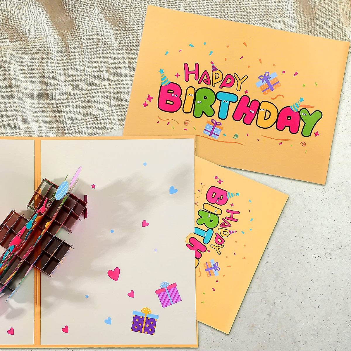 Eersida Happy Birthday Pop up Card for Women 8 x 6 Inch Pop up Birthday Card for Women men Adults Friends(Fresh Style)