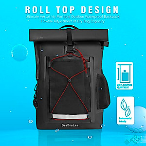 DraDraLee Waterproof Dry Bag Backpack, Floating Waterproof Bag Boating, Kayak Dry Bag Waterproof Backpack 30L