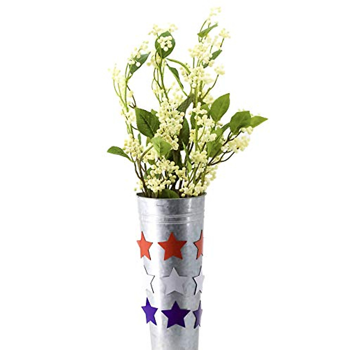 AUSBENDER DewberrySpray 5pcs Berry Spray Americana／Picks Faux Berry 30.7" Blossom Tall Plant Outdoor Floral Arrangement Decoration Berries Crafts Home Decor Holiday Wedding Parties Primitive(White)