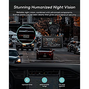 iZEEKER Dash Cam 4K, 2160P/1080P Dash Camera for Cars, WDR Night Vision Car Camera with Emergency Recording, Parking Monitoring, G-Sensor, 32GB MicroSD Card