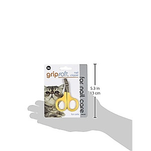 JW Pet Company GripSoft Cat Nail Clippers Non-Slip Handle One Size Fits All,Multi,65026