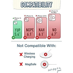 Smartish iPhone 13 Mini Wallet Case - Wallet Slayer Vol. 1 [Slim + Protective] Credit Card Holder - Black Tie Affair