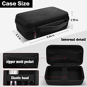 Case for Hatteker Hair Clipper Cordless, Beard Trimmer Organizer Storage with Case for Andis Professional T-Outliner Beard/Hair Trimmer - 2 Pack