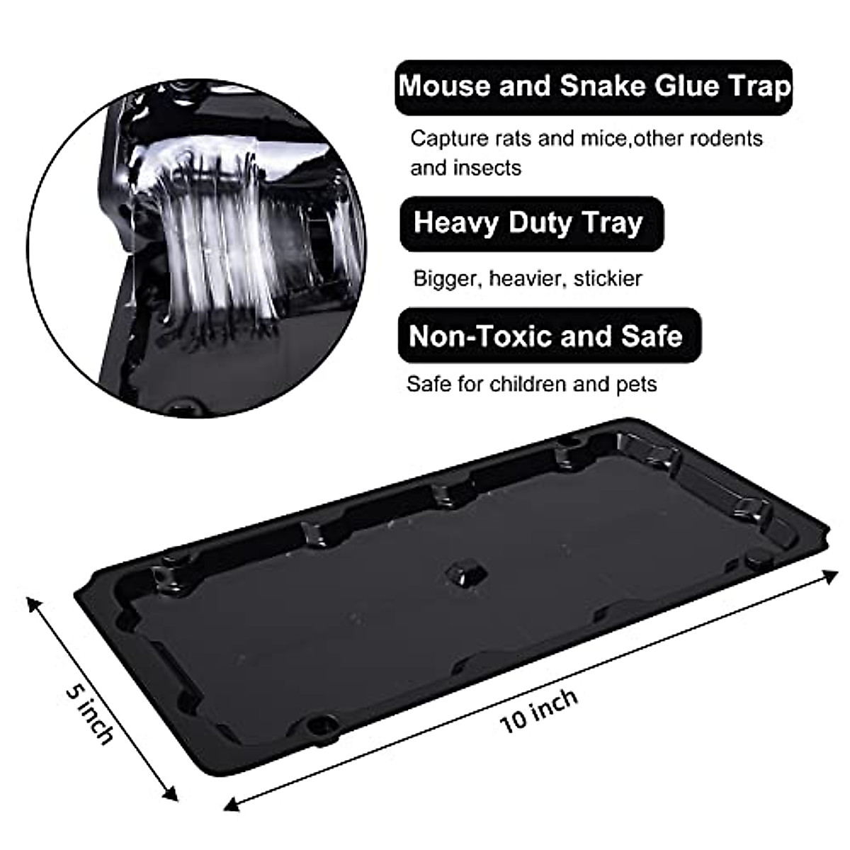 10 Pack Sticky Mouse Trap Rat Traps Indoor, Mouse Traps Indoor for Home, Glue Traps for Mice and Rats, Snake(Large Size)
