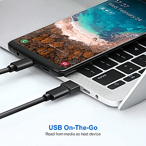 leizhan USB C Female to USB Male Adapter 2 Pack, USB C to USB OTG Adapter, Type C to A Charger Cable Converter Compatible for MacBook Samsung with Wall Charger Power Bank Laptop