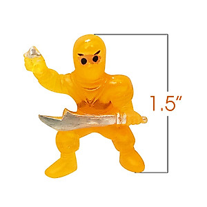 ArtCreativity Mini Ninja Figurines, Pack of 48, Assorted Colors Plastic Action Figures, Little Ninja Warriors in Assorted Poses, Cool Cupcake Topper, Goodie Bag Fillers & Party Favors for Kids
