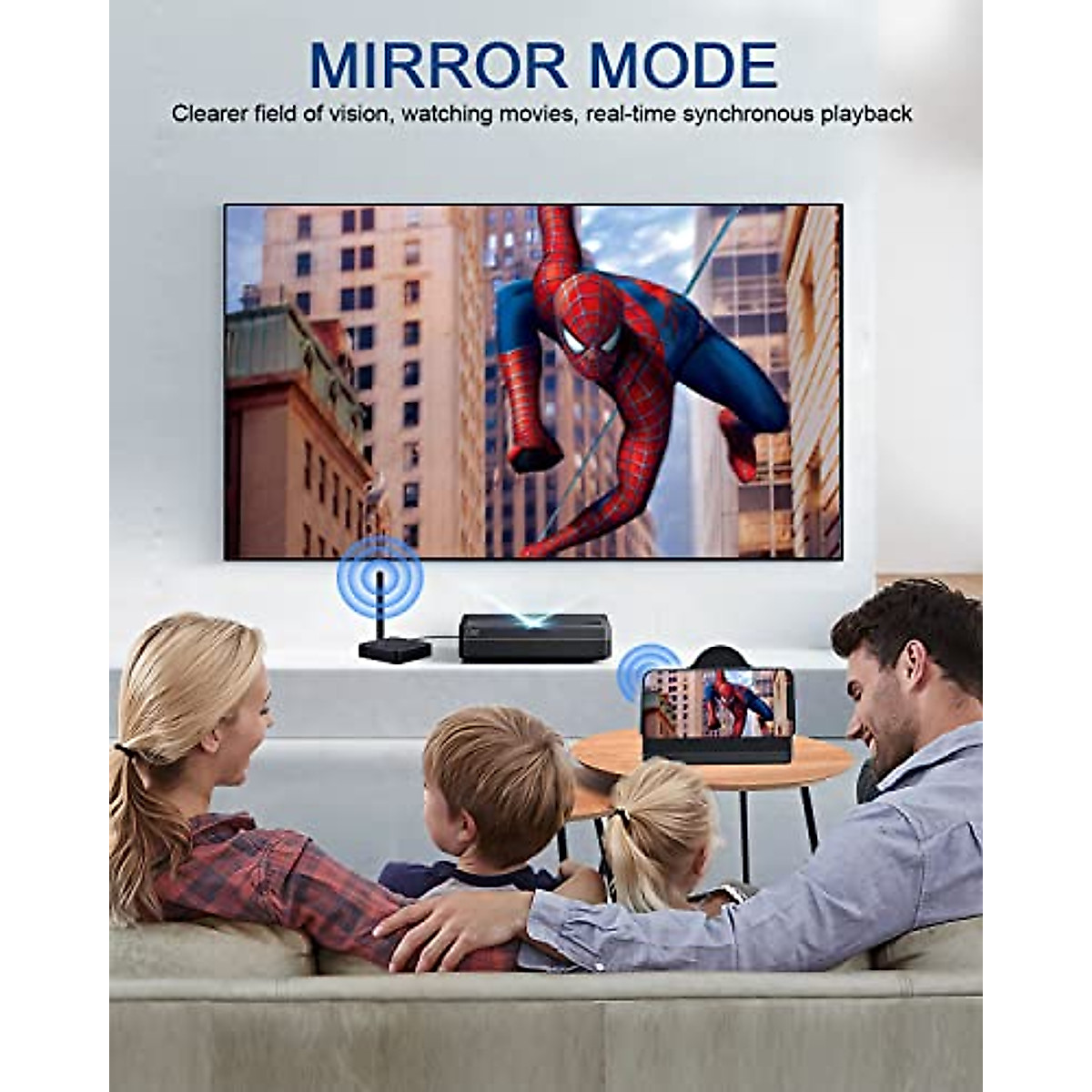Wireless Display Adapter, HDMI/TV Display Adapter, No Setup or APP, Supports Miracast, Airplay, DLNA, for iPhone iOS, Android, Windows, Mac OS Casting/Mirroring to TV/Projector/Monitor