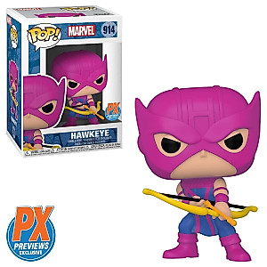 Funko POP Marvel: Avengers - Classic Hawkeye (PX Previews Exclusive) Pop! Vinyl Figure (Bundled with Compatible Pop Box Protector Case), Multicolored, 3.75 inches