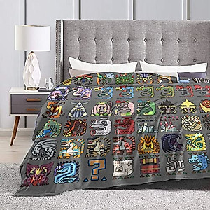 Bungyewd Throw Blanket Lightweight Plush Cozy Soft Air Conditioner Blankets for Kid 50"x40"