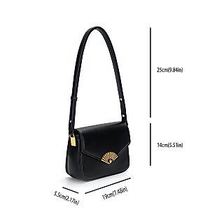 Handbags for Women PU leather Hobo Handbags with Fan Shoulder Crossbody Handbags
