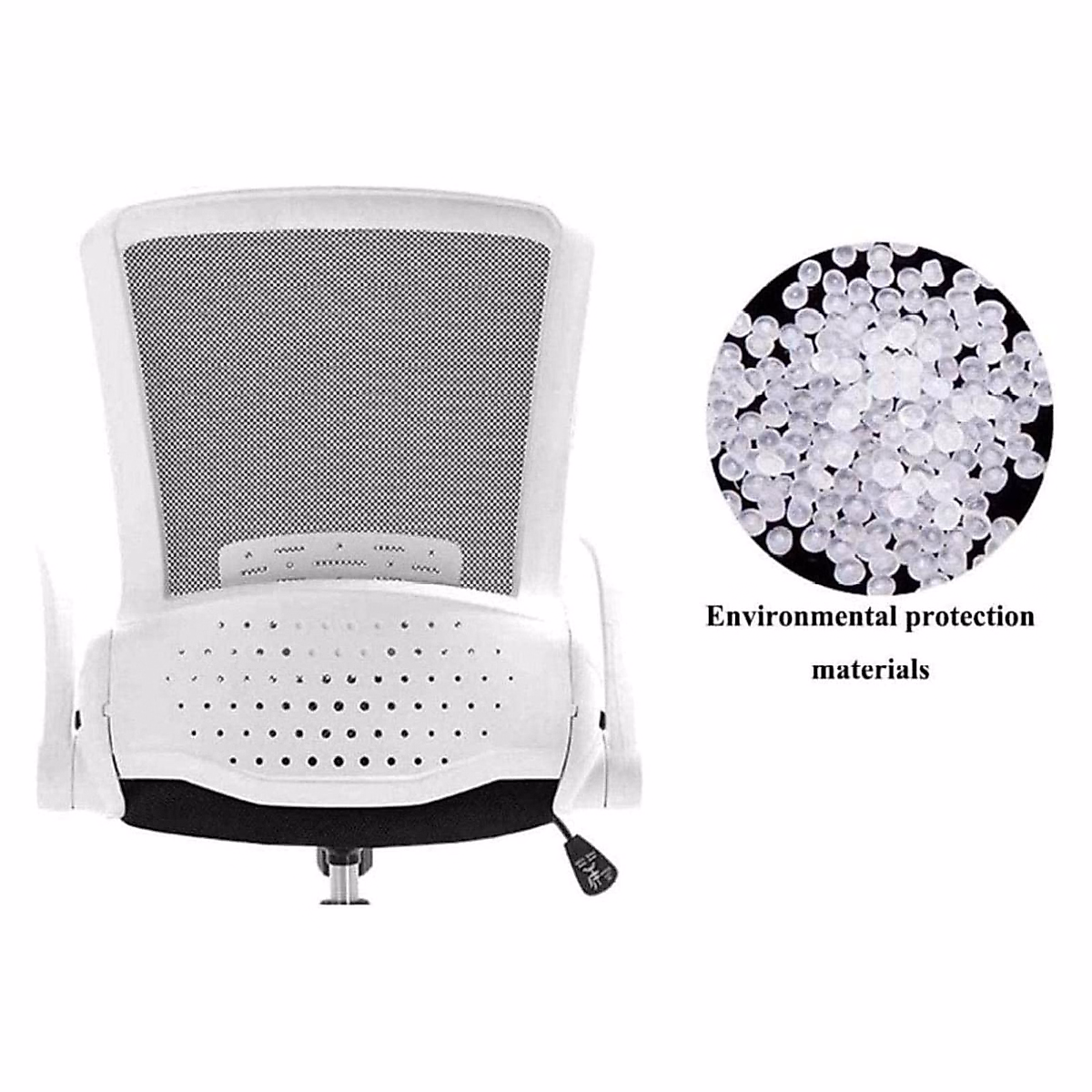 Chair Ergonomic Office Desk Chair Mesh Swivel Computer Task Chair Mid Back with Flip Up Arms