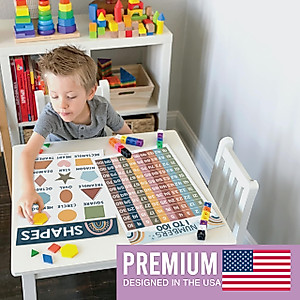 16 Boho Kids Educational Posters For Toddlers - Teacher Posters For Classroom Posters Elementary, Pre K Learning Posters For Toddlers 1-3, Kindergarten Homeschool Supplies, Alphabet Poster For Toddler