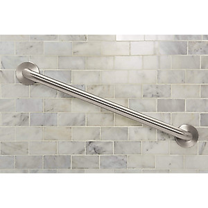 Moen Bathroom Safety 24-Inch Shower Grab Bar with a Slip-Resistant Peened Texture and Concealed Screws for Handicapped or Elderly, R8724P