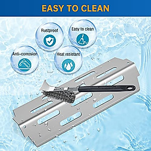 LPTNFRTN Grill Heat Deflector BBQ Gas Grill Replacement Parts for Weber Genesis II Grill Parts, Fits Genesis II 200 Series E210 S210 LX E240 LX S240, Set of 2+3 Pack Stainless Steel Flavorizer Bars