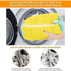 Ameurey 2Pcs Shoe Washing Machine Bag, Laundry Shoe Bags for Washing Machine,Sneaker Washing Machine Bag, Reusable Dustproof Travel Shoe Bag