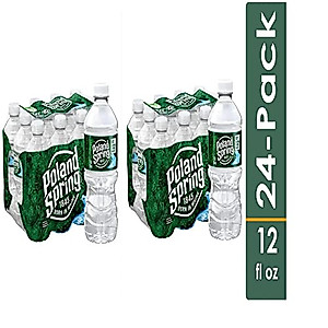 24 x Poland Spring Brand 100% Natural Spring Water, 12 fl oz. Plastic Bottles by MIALO Trusted Trader