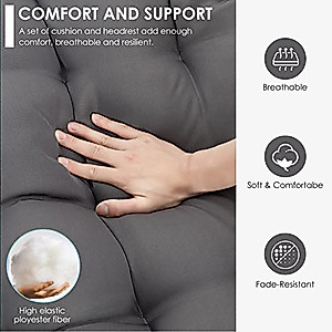 Brafab Luxury X-Large Double Egg Swing Chair 2 Person Hanging Chair Hand Made Rattan Wicker Hammock Chair with Stand and UV Resistant Grey Cushion, Aluminum Frame, for Outdoor Garden Patio Porch