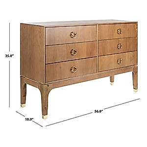 Safavieh Couture Home Lorna Rustic Oak 6-drawer Dresser