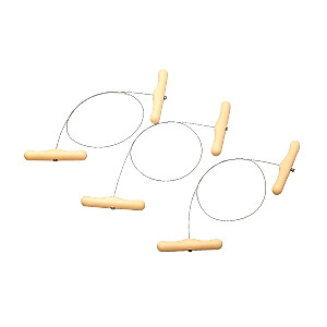 Cheese Cutter with Wire - Cheese Slicer Wire 17.7 Inch - Slicers/Strings for Block Cheese with Handles, Stainless Steel, 3 Pcs