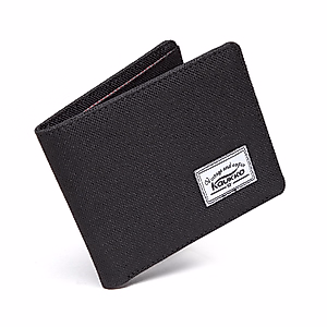 KAUKKO Men's RFID Blocking Bi-Fold Wallet BLACK