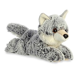Aurora® Adorable Mini Flopsie™ Winter Wolf™ Stuffed Animal - Playful Ease - Timeless Companions - Gray 8 Inches