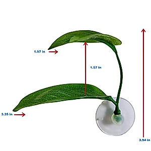 DOIDO Betta Bed Leaf Hammock, Silk Betta Fish Leaf Hammocks Pad Lounger Toys Lightweight and Realistic Fish Hideout Plastic Aquarium Plants Accessories for Fish Tank Decorations (2pcs)