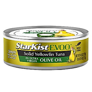 StarKist E.V.O.O. Solid Yellowfin/light Tuna in Extra Virgin Olive Oil - 4.5 oz Can (Pack of 12)(Packaging may vary)