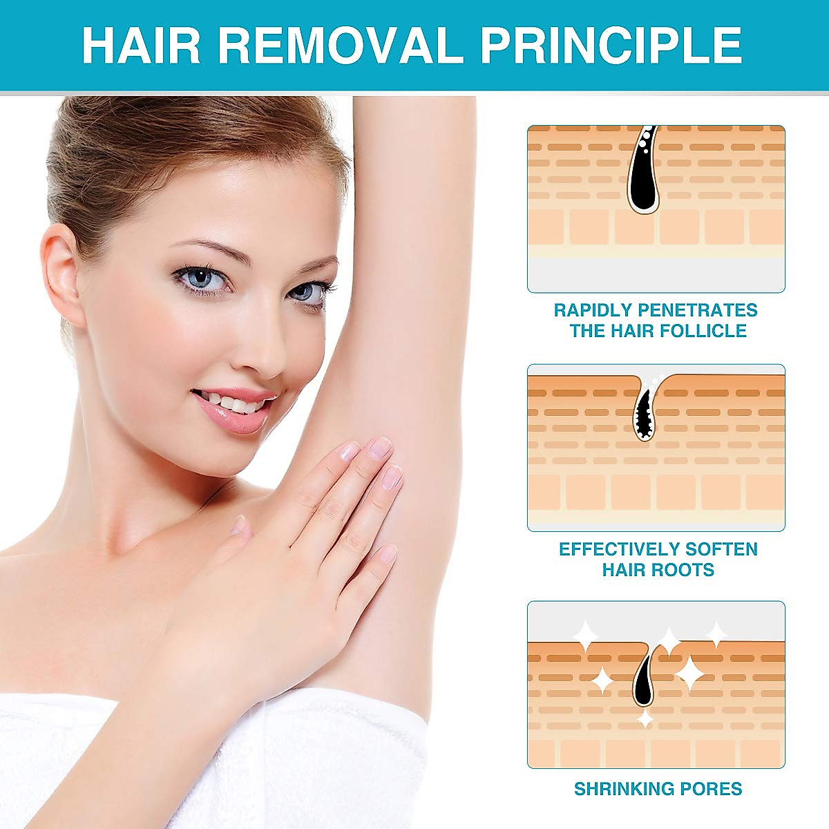 POP MODERN.C Aloe Hair Removal Cream For Men or Women Sensitive Formula Bikini Remove Cream Painless Hair Remover Moisturizing For Body Arm Leg Armpit Gifts