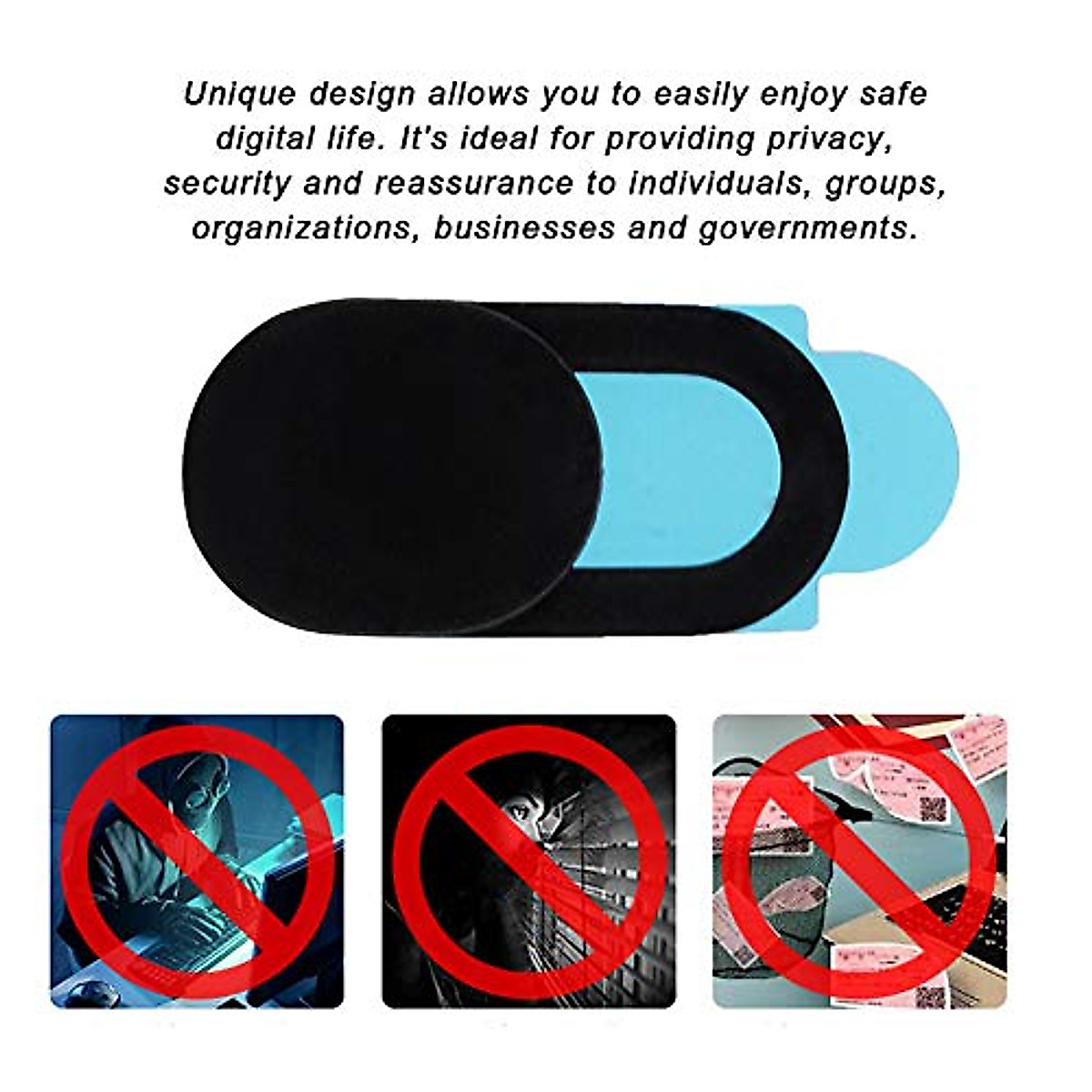 Shanrya Webcam Cover, Web Camera Cover, Quantity Optional for Tablets Smartphones Laptops Desktop Computers(6 Pieces)