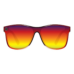Blenders Eyewear Millenia X2 – Polarized Sunglasses – Flat, Mirrored Lens, Tough Frames – 100% UV Protection – For Men & Women – Phoenix Fire