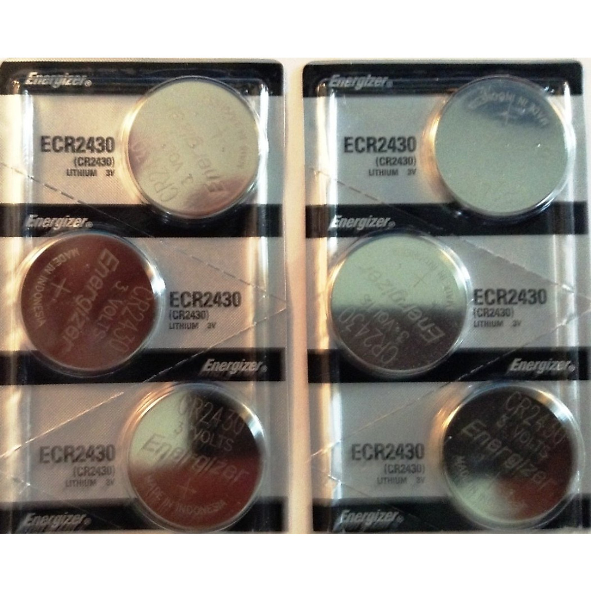 Energizer Watch/Electronic Battery, 3.0 Volts, 2430, 6-Count Pack