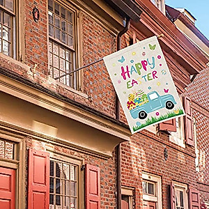 DmHirmg Easter Garden Flag,Easter Flag,Garden Flag for Easter Day Home Garden Yard Decorative（2Pack）