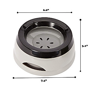 Love Dream No Spill Dog Water Bowl, No Drip Slow Water Feeder Dog Bowl No Slip Vehicle Carried Pet Water Dispenser 25 oz with Floating Disk Slow Drinking Bowl for Dogs Cats (Pink)