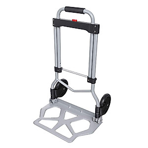 220lbs Portable Heavy Duty Folding Hand Truck Luggage Cart Dolly with 2 Wheels-Black for Travel, Shopping Or Industrial