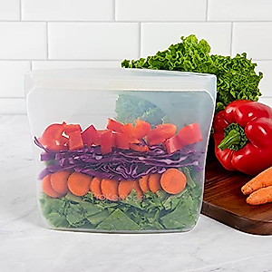 Progressive International ProKeeper Large, 3 Cup Reusable, 100% Silicone Sandwich Bag, Clear