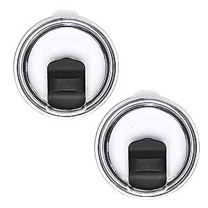 20 Oz Magnetic Tumbler Lid, Yeti Lids 20 oz Replacement Lids, for Yeti Lids Compatible with YETI Rambler or Old Style Rtic Coffee Tumbler Lid, Spill Proof Tumbler Cover With Slider Switch 2 pack
