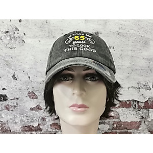 Hepandy It Took Me 65 Years to Look This So Good Hat, Funny Adjustable Embroidery 65th Birthday Baseball Cap Washed Dad Hat