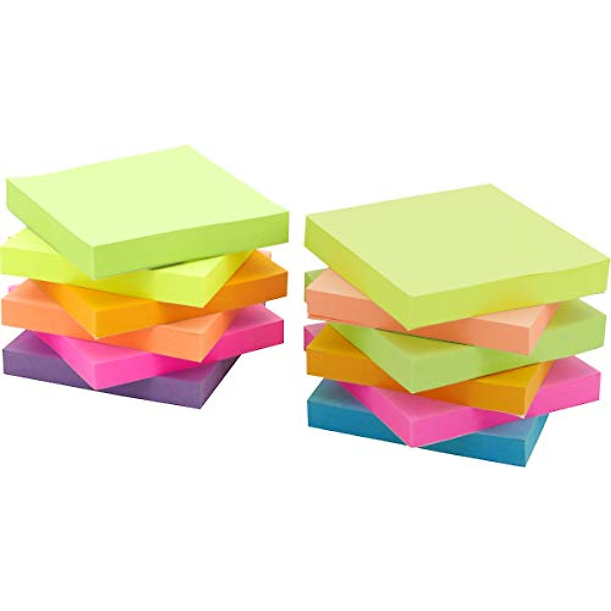 4A Sticky Pop-up Notes,3 x 3 Inches,Neon Assorted,Self-Stick Notes,100 Sheets/Pad,12 Pads/Pack,4A 303x12-N-Z