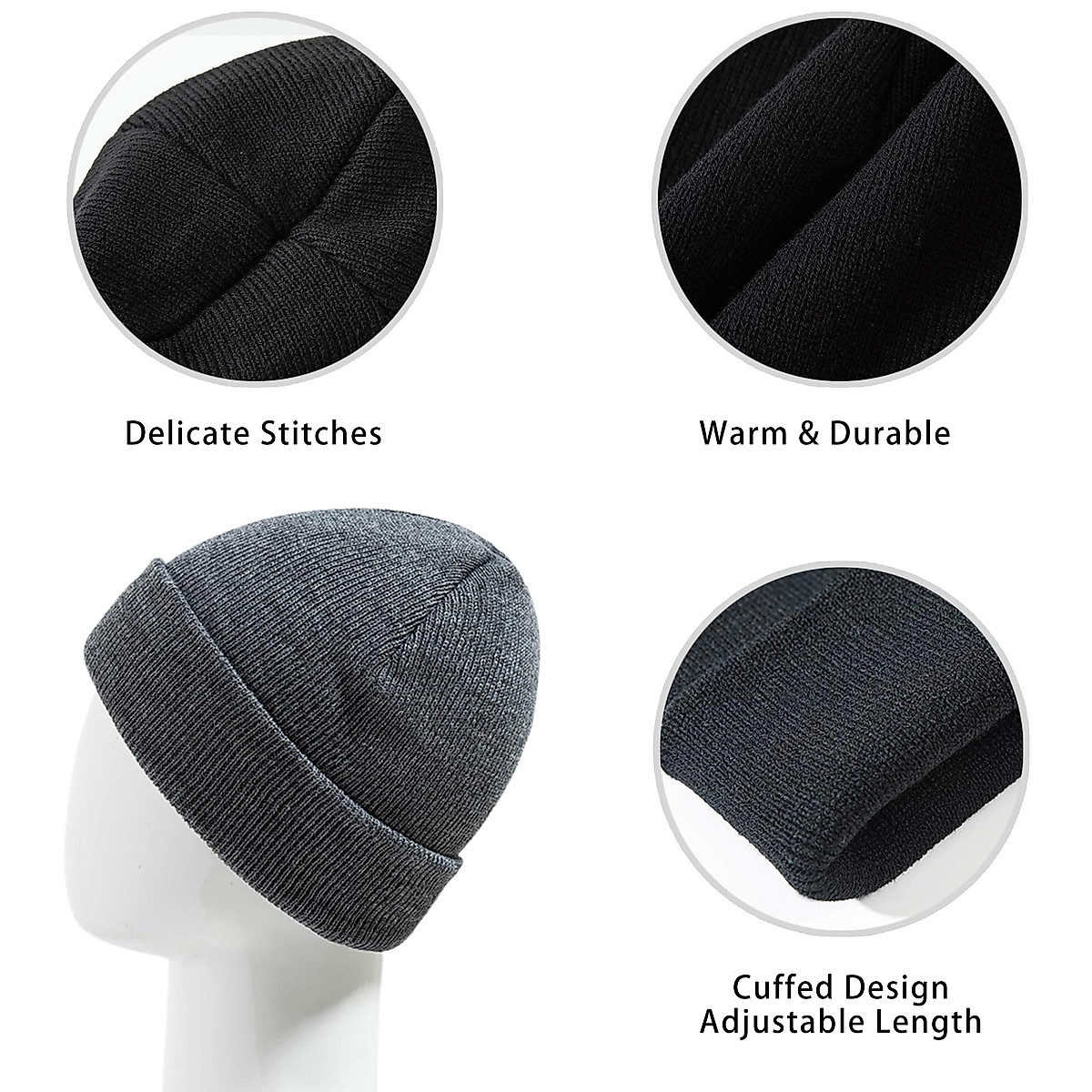 UTTPLL Baby Boy Girl Knit Warm Baby Hats Thick Soft Toddler Beanies Slouchy Ribbed Cuffed Beanie for Boys Girls Green One Size