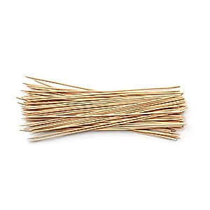 DecorRack 100 Natural Bamboo Skewer Sticks, Natural Wood Barbecue Skewers for Grilling, Kabob, Fruit, Appetizers, Cocktail, Brunch, Chocolate Fountain, BBQ Skewers, 12 inch (Pack of 100)