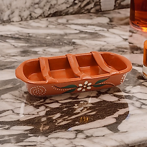 Hand Painted Terracotta Portuguese Rectangular Sausage Roaster