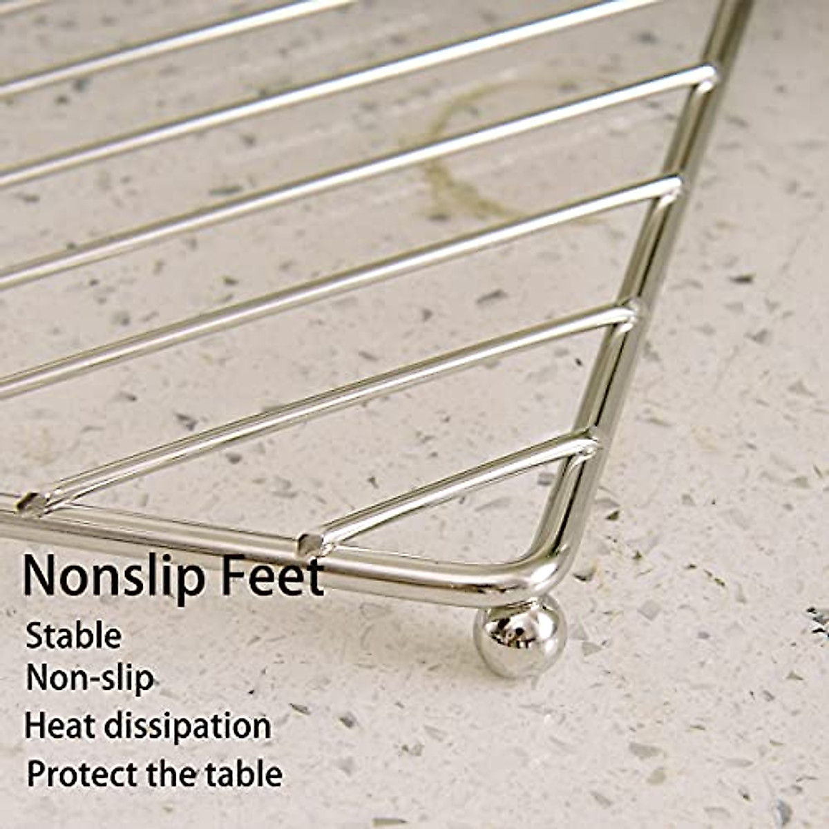 Stainless Steel Trivets for Hot Pots and Pans, VIDAYA Luxury Metal Pot Holders -Multi-Use Great Heat Resistant Hot Pads for Kitchen Counter, Upgrade Enlarged Diameter Hot Plate Holder (3 Pack)